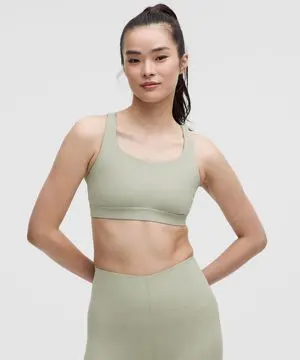 Lululemon Energy Bra Fog Green