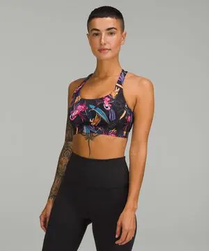 Lululemon Energy Bra Veiled Floral Black Multi