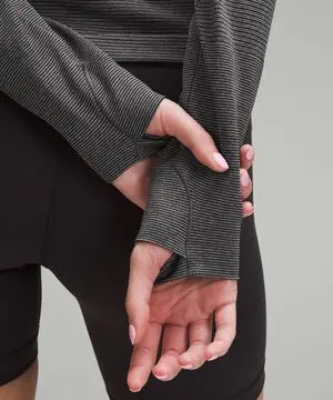 Lululemon Swiftly Tech Long-sleeve Shirt 2.0 - Spandex Stripe Black/white