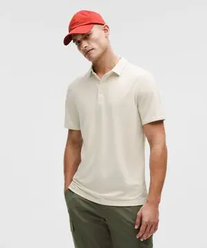 Lululemon Evolution Short-sleeve Polo Shirt Heathered Bone