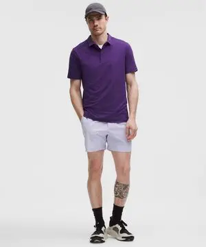 Lululemon Evolution Short-sleeve Polo Shirt True Purple