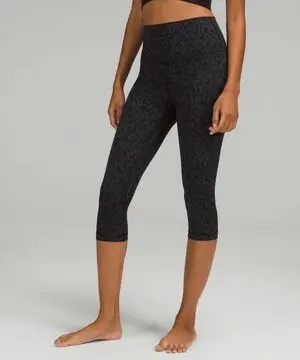 Lululemon Align High-Rise Cropped Leggings Intertwined Camo Deep Coal Multi