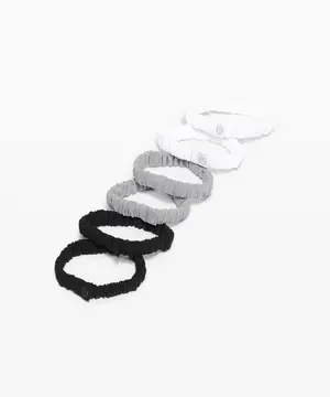 Lululemon Skinny Scrunchies 6 Pack Grey