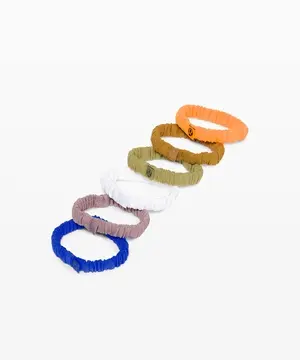 Lululemon Skinny Scrunchies 6 Pack Orange