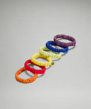 Lululemon Skinny Scrunchies 6 Pack Rainbow