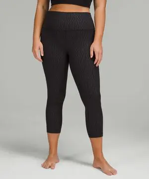 Lululemon Align™ High-Rise Crop 23" Segment Emboss Black
