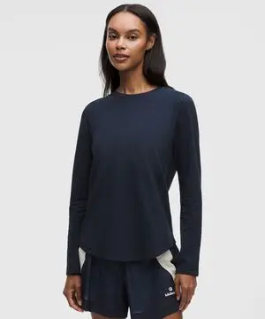 Women's Navy Long Sleeve Shirts