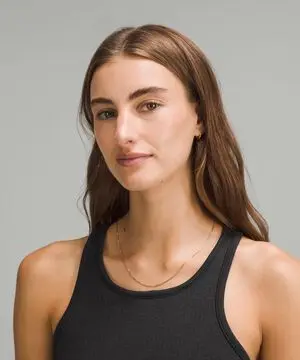 Lululemon Ebb To Street Cropped Racerback Tank Top - Black