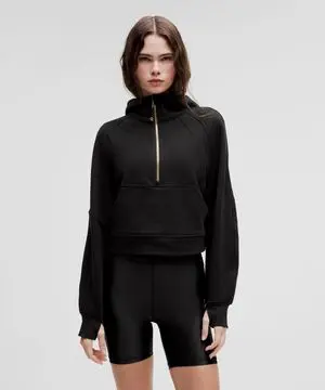 Lululemon Scuba Oversized Half-zip Hoodie - Black/gold
