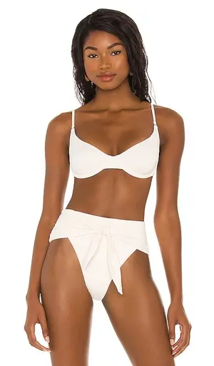 WeWoreWhat Vintage Bra Bikini Top - Off White