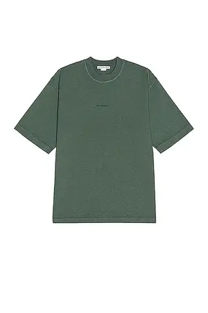 Acne Studios Acne Studios Extorr Stamp T-shirt In White Pine Green