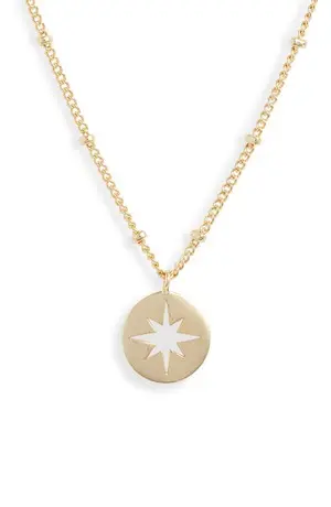 Estée Lauder Starburst Disc Pendant Necklace - Gold