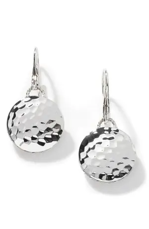 John Hardy Palu Dot Drop Earrings - Silver