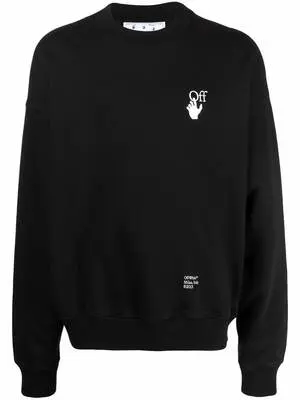 Off-White Arrows Motif Cotton Sweatshirt