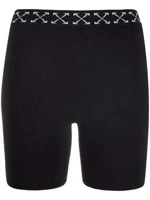 Off-white Stretch Shorts For Women