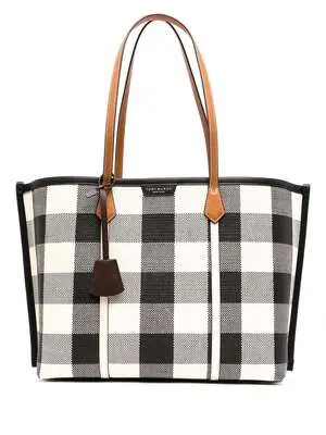 Tory Burch Perry Gingham Triple-compartment Tote