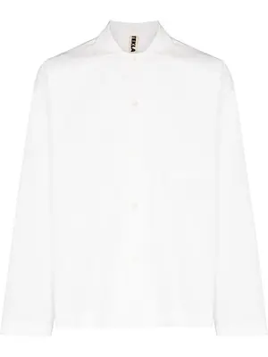 TEKLA Buttoned Poplin Pajama Shirt - White
