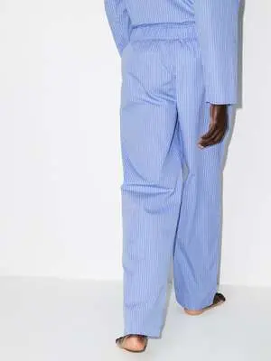 TEKLA Striped Drawstring Pajama Bottoms