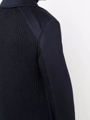 Valentino Garavani Ribbed-panel Double-breasted Coat