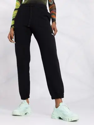 MSGM Logo-print Cotton Joggers - Black