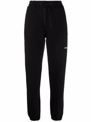 MSGM Logo-print Cotton Joggers - Black