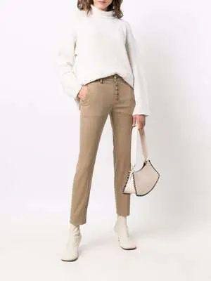 DONDUP Cropped Skinny Trousers - Neutrals