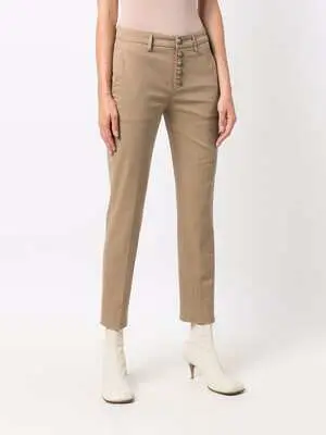 DONDUP Cropped Skinny Trousers - Neutrals