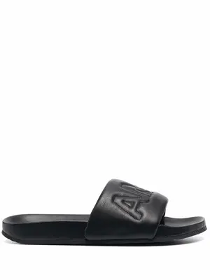AMBUSH Logo-quilted Slides - Black