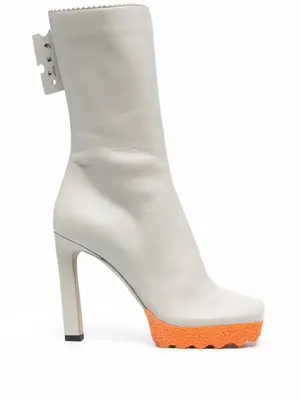 Off-white High Heel Boots For Women