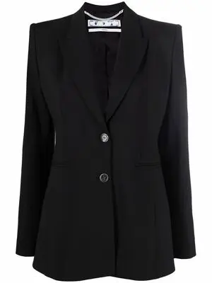 Off-White Text-print Tailored Blazer
