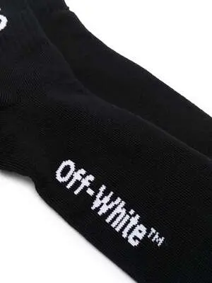 Off-White Diag-stripe Mid-length Socks