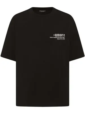 Dolce & Gabbana Only Good Vibes-graphic T-shirt - Black