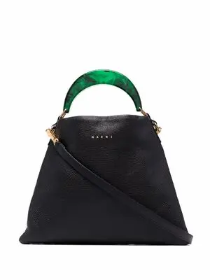 Marni Small Venice Leather Tote - Black