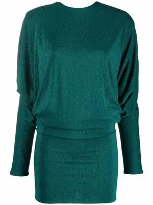 Alexandre Vauthier Wide-shoulder Knitted Dress - Green