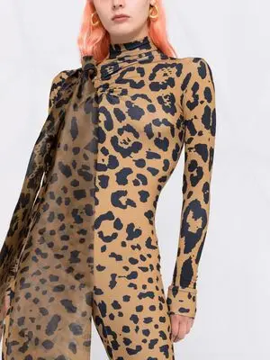 ATU BODY COUTURE Leopard-print Bodycon Jumpsuit