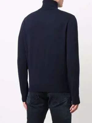 Malo Roll-neck Jumper - Blue