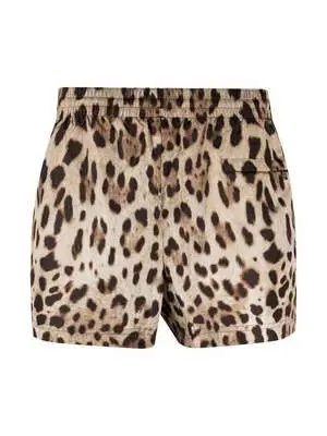 Dolce & Gabbana Leopard-print Swim Shorts Neutrals
