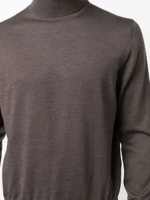 D4.0 Knitted Roll Neck Jumper - Brown