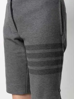 Thom Browne 4-bar Stripe Twill Shorts - Grey