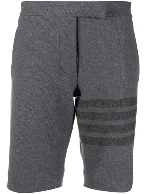 Thom Browne 4-bar Stripe Twill Shorts - Grey