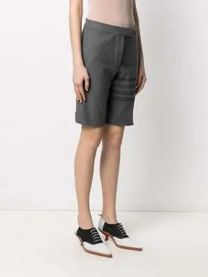 Thom Browne 4-bar Stripe Twill Shorts - Grey