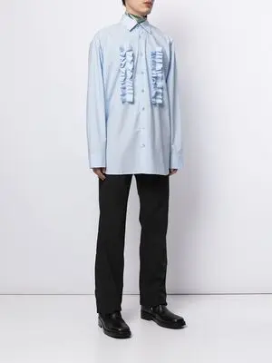 Raf Simons Ruffle-detail Long-sleeve Shirt