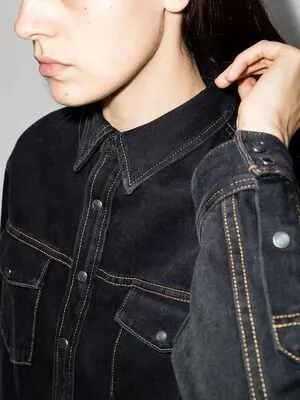 Wardrobe.NYC Oversized Denim Jacket - Black