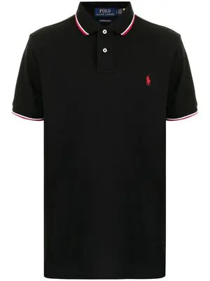 Polo Ralph Lauren Logo-embroidered Polo Shirt - Black