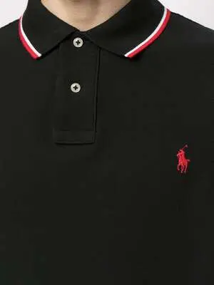 Polo Ralph Lauren Logo-embroidered Polo Shirt - Black