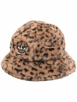 Adidas Leopard-print Faux-fur Bucket Hat