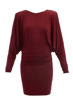 Alexandre Vauthier Alexandre Vauthier - Padded-shoulder Lamé Mini Dress - Womens - Red Red