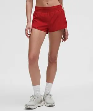 Lululemon Hotty Hot High-Rise Lined Short 2.5" Dark Red