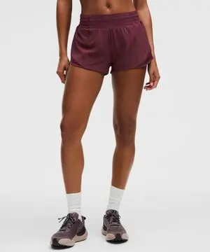 Lululemon Hotty Hot High-Rise Lined Short 2.5" Garnet
