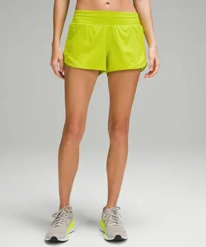 Lululemon Hotty Hot High-Rise Lined Short 2.5" Lichen Lime